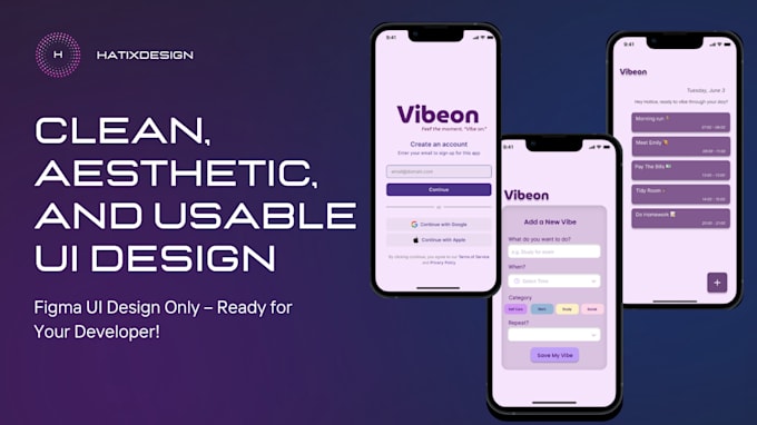 Design sleek, modern mobile app ui in figma by Hatixdesign | Fiverr