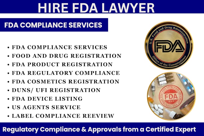 Handle fda registration, compliance, 510k, ce, cfia, and medical device ...