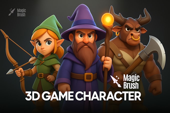 Modelado de personajes 3d, texturas y rigging, diseño de arte de juegos ...