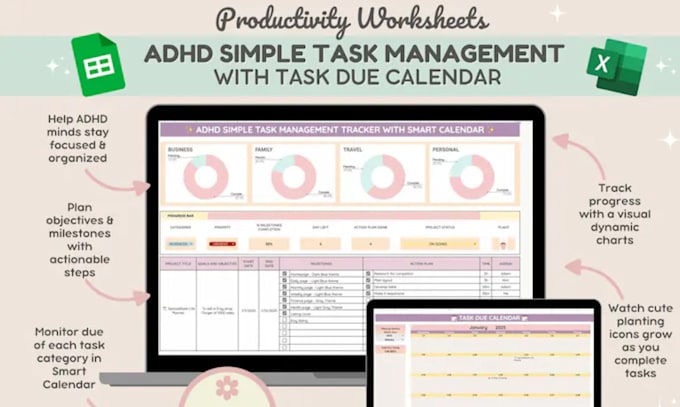 Design excel goggle spreadsheet dashboard for adhd travel finance ...