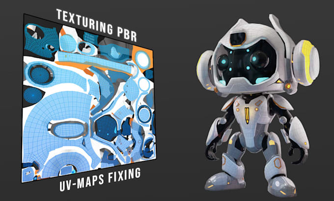 Fix uv maps, retopology and pbr texture your 3d model by Uricaro97 | Fiverr