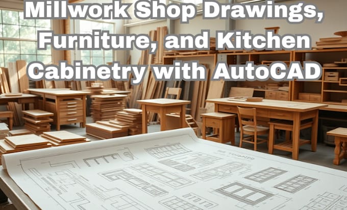 Do millwork shop drawings, furniture ,kitchen cabinetry with autocad by ...