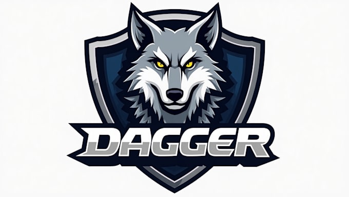 Design outstanding dagger wolf mascot logo with unlimited revision by ...