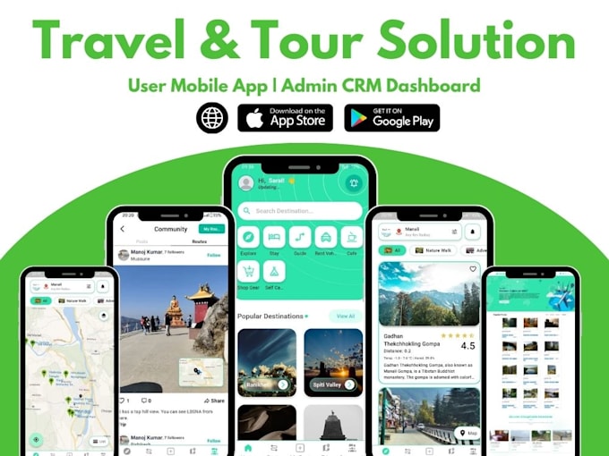 Travel and tourism application with admin dashboard by Saraljain01 | Fiverr
