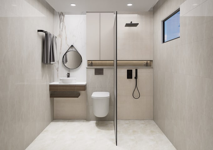 Design modern 3d toilet renders by The_render_room | Fiverr