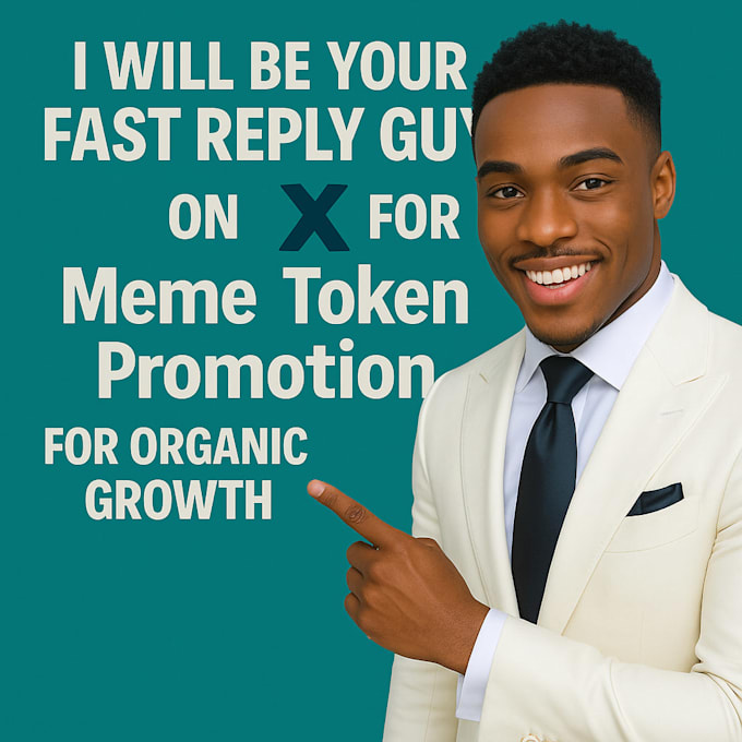 Be your fast reply guy on x for meme token crypto promotion for organic ...