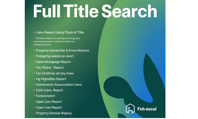 Do title search and chain of title with visionet experience by ...