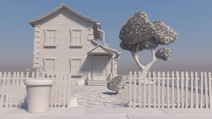 3d terrain building, sculpting house exterior, 3d tabletop diorama for ...