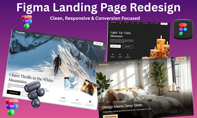 Redesign your website landing page in figma to boost conversion by ...