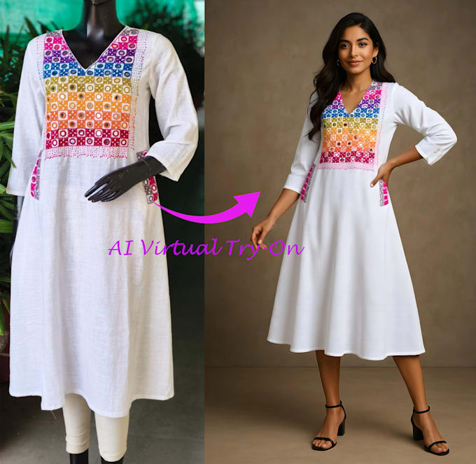 Showcase your garments on virtual models using ai by Kushag09 | Fiverr