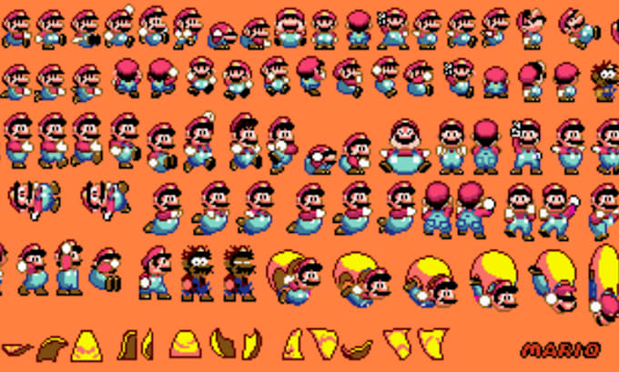 Create pixel sprite sheet pixel animation pixel art sprite for your ...