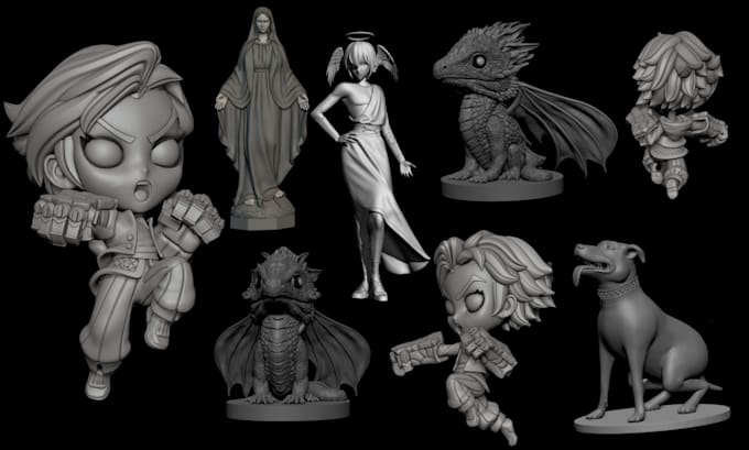 Sculpt 3d print ready stl statue figurine toy miniature animal ...