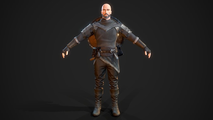 Knight armour 3d character model, 3d vrchat avatar, ue5 rig, lip sync ...