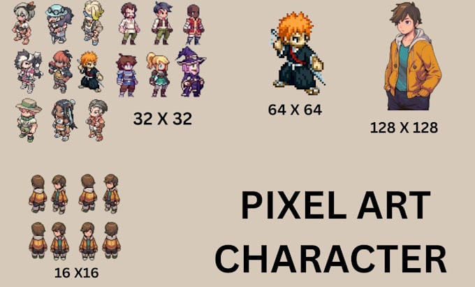 Créer une animation de personnage en pixel art, pixel art rétro 2d ...