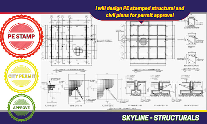 Design pe stamped structural and civil plans for permit approval by ...