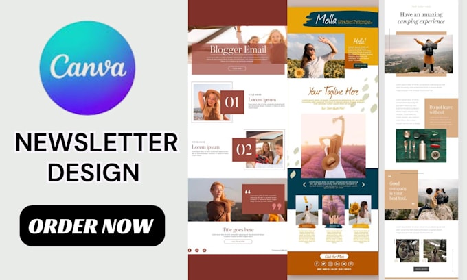 Design editable canva newsletter, email newsletter design, email ...