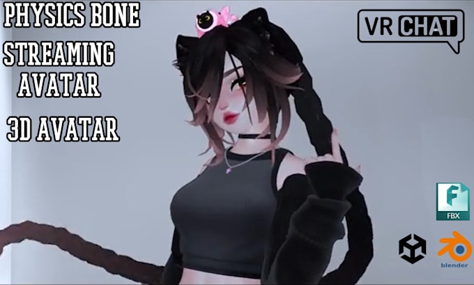 Custom vrchat avatar, vtuber model, anime, rigging, furry, vr character ...