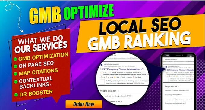 Do monthly local seo ranking and do website, google my business ...