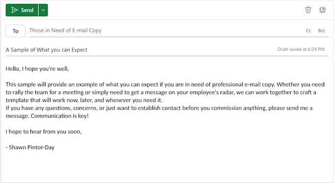 Write professional and persuasive email copy by Shawn_pd | Fiverr