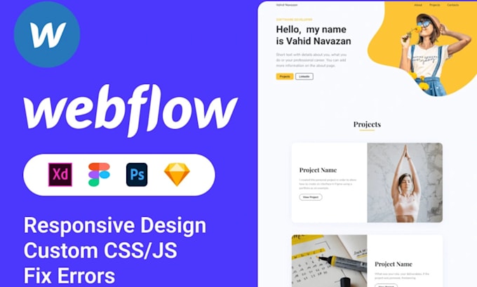 Fix webflow website design bugs, issues, edit template, fix responsive issues by Webflow_dan ...
