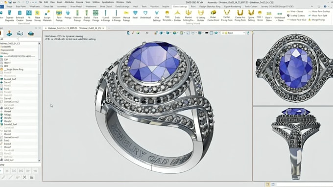 Create custom 3d cad jewelry and fashion designs for 3d printing and ...