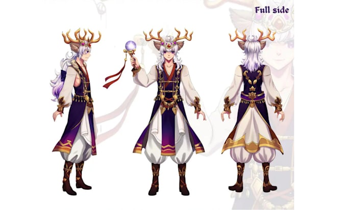 Character sheet in anime, manga, vtuber, character reference sheet ...