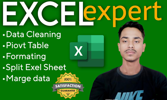 Clean excel data, pivot table,chart by Shamim_excel57 | Fiverr