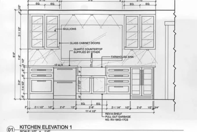 Create detailed shop drawings for kitchen cabinets and countertops by ...