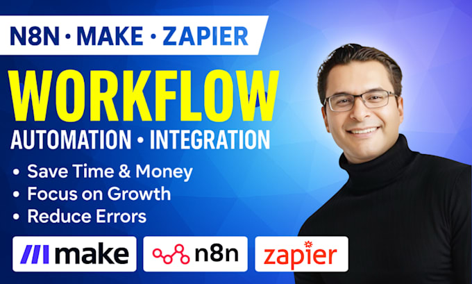 Automate your workflow with make zapier n8n ai agent automation by Azeddineaze | Fiverr