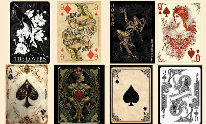 Custom playing card game design tcg playmat board game art card ...