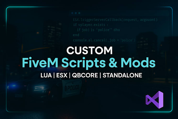 Create custom fivem lua scripts and mods by Davidutz777 | Fiverr