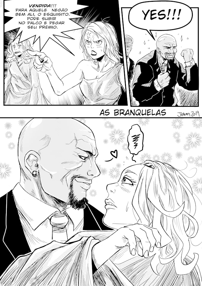 Draw charismatic and dynamic manga or comic pages for you by Joaumlui ...