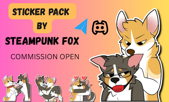 Create set of furry telegram stickers nsfw furry sticker animated ...
