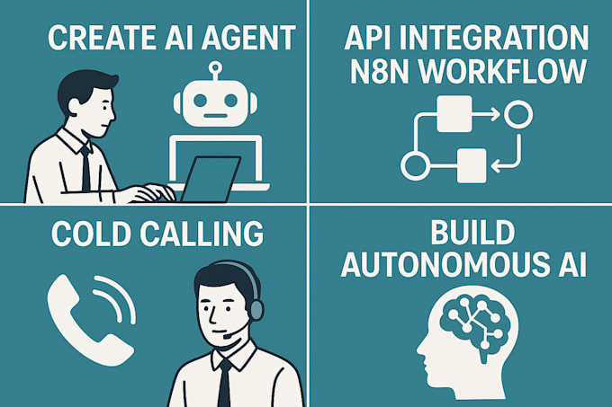 Create ai agent, api integration n8m workflow, cold calling, build autonomous ai by Samson_web99 ...