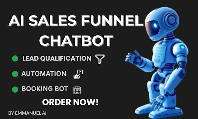 Build gpt powered conversational ai bot for lead qualification and sales funnel by Emmanuel_ai22 ...