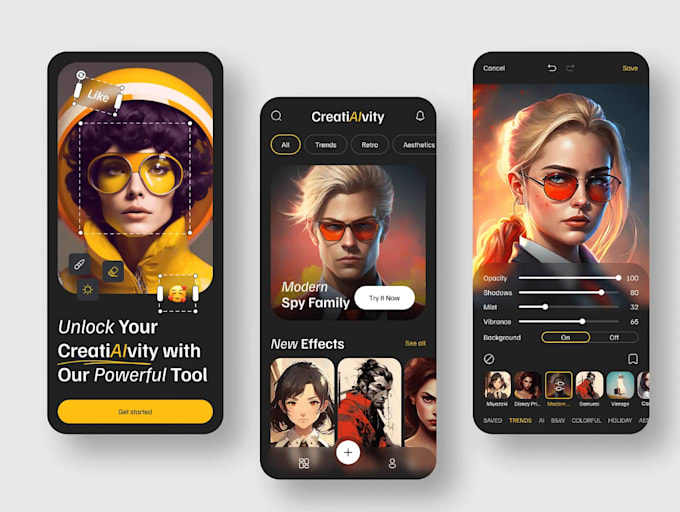 Develop image generator app, video maker app, ai photo editing app by ...