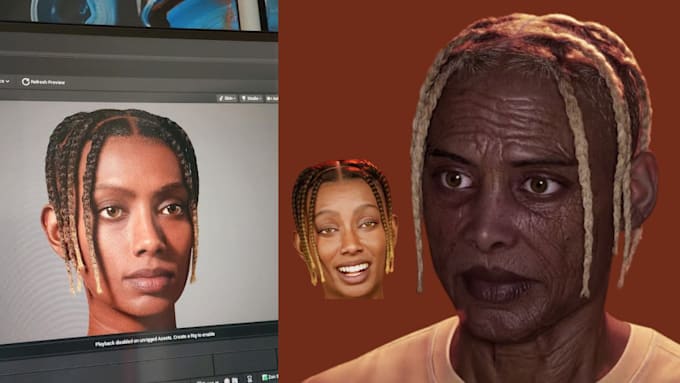 Create 3d metahuman character modeling 3d rigging 3d character animation daz3d by Plegmord | Fiverr