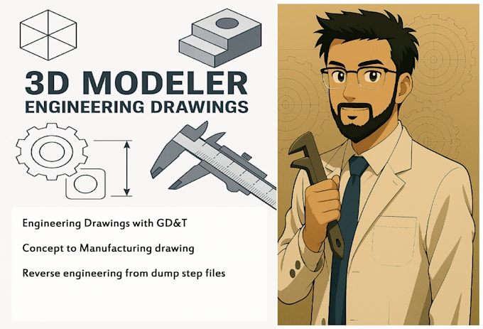 Creat 3d models and engineering drawings from concept by Mechamind_anand | Fiverr