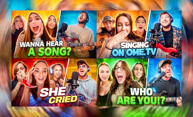 Create the most eye catching irl and reaction thumbnails by Hunt0thumbz ...