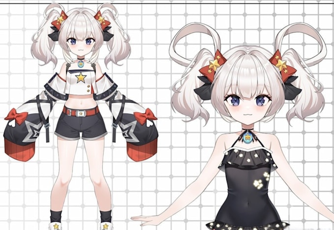 Design and rig custom live2d vtuber model live2d cubism streaming animations by Taichi_yuri | Fiverr