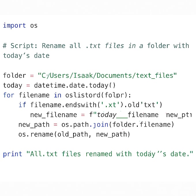 Create a custom python script to automate your task by Isaakaksion | Fiverr
