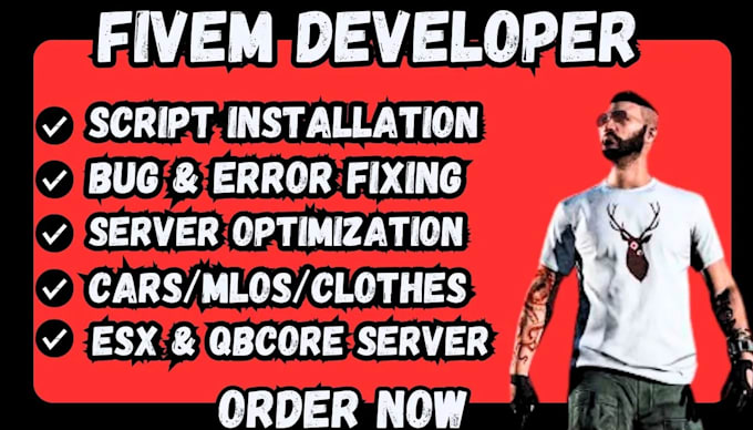 Create or modify or fix bugs in your fivem server qbcore esx by Tounsimhaf | Fiverr