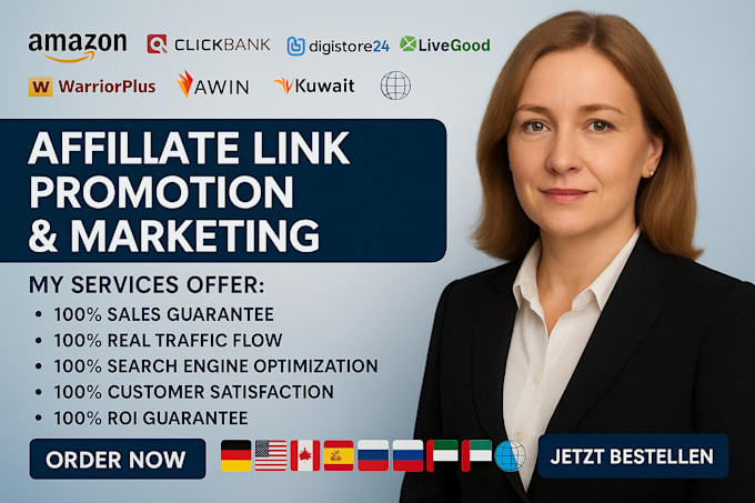 Do clickbank affiliate link promotion website seo marketing passive ...