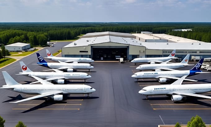 Do 3d airport parking lot ,runway design ,aircraft parking gather ...