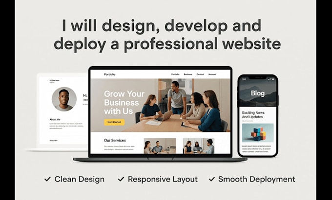 Design and develop a clean portfolio for you by Developerxyz_ | Fiverr