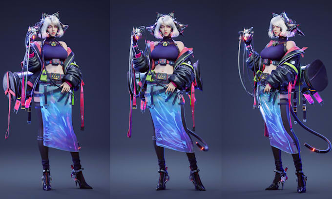 High poly ue5 3d character, stylized game character,realistic texture,ue animate by Delisharh ...