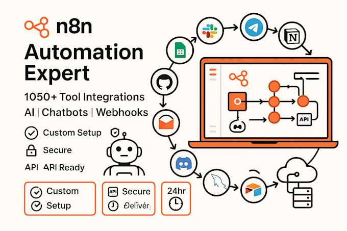 Build n8n ai agent and workflow automation by Graphh | Fiverr