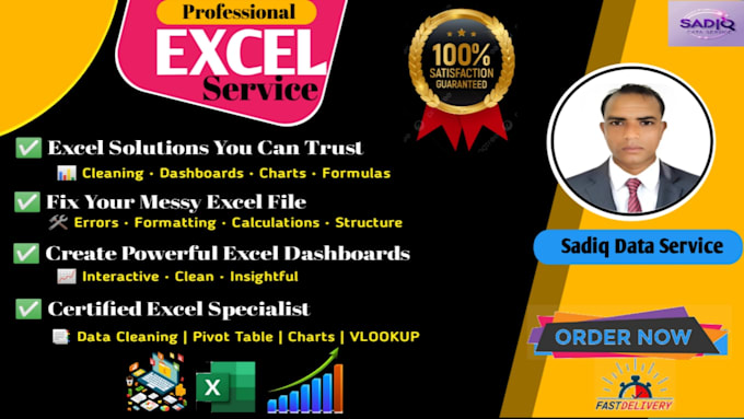 Do excel data entry, formatting, spreadsheet cleanup professionally by Sadiqdatapro | Fiverr