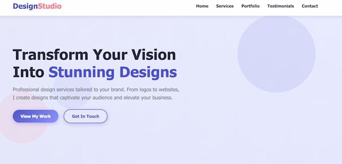 Create a clean, responsive html css website for your brand or portfolio ...