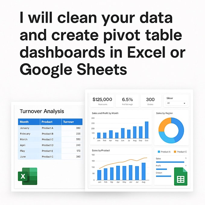 Clean your data and create pivot table dashboards in excel and google ...